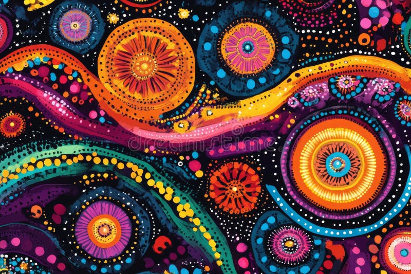 Australian Aboriginal Tribal Pattern Stock Photo - Image of authentic ...