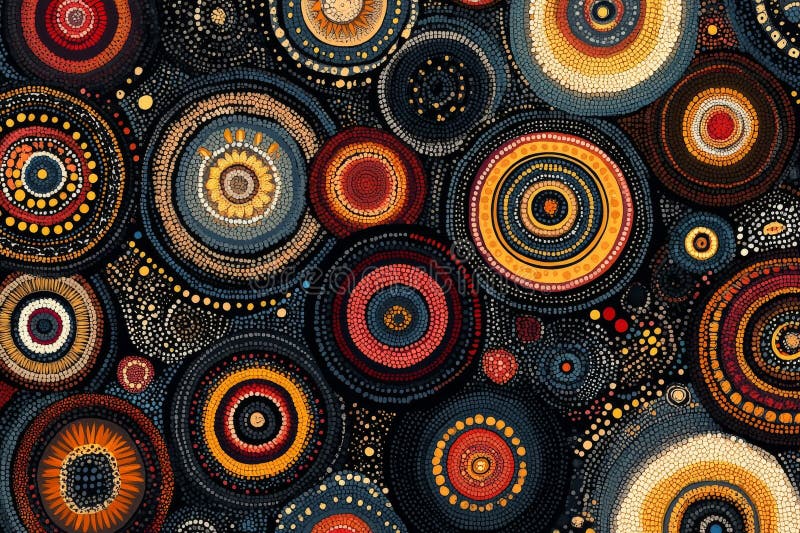 Tribal Pattern of Australian Aboriginal Stock Photo - Image of native ...