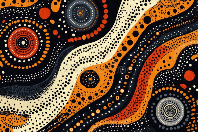 Tribal Pattern of Australian Aboriginal Stock Photo - Image of tribal ...