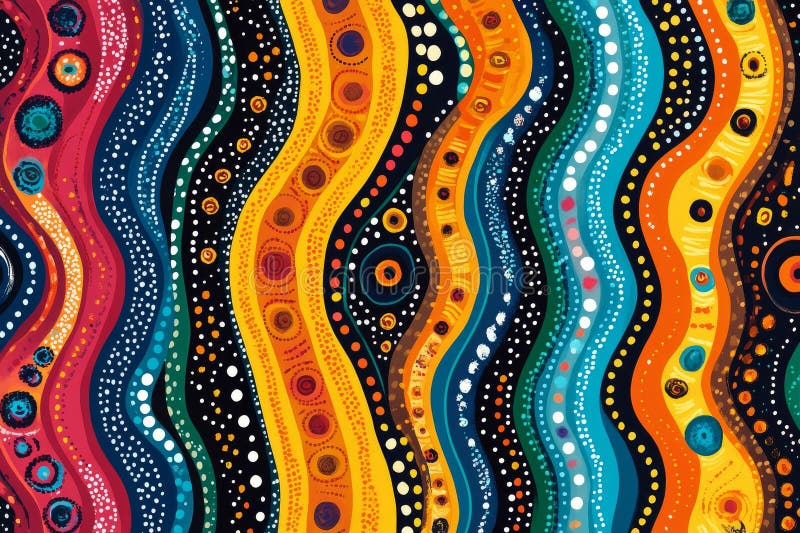 Tribal Pattern of Australian Aboriginal Stock Image - Image of artwork ...