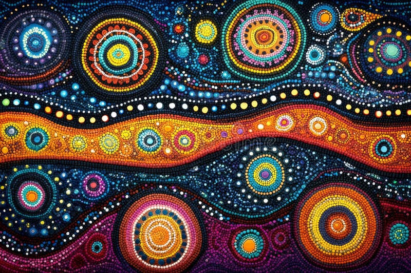 Tribal Pattern of Australian Aboriginal Stock Image - Image of original ...