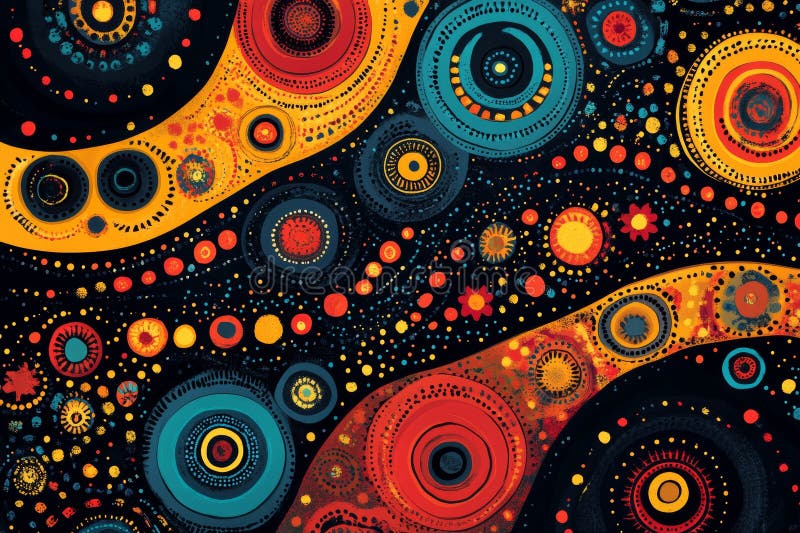 Tribal Pattern of Australian Aboriginal Stock Image - Image of original ...