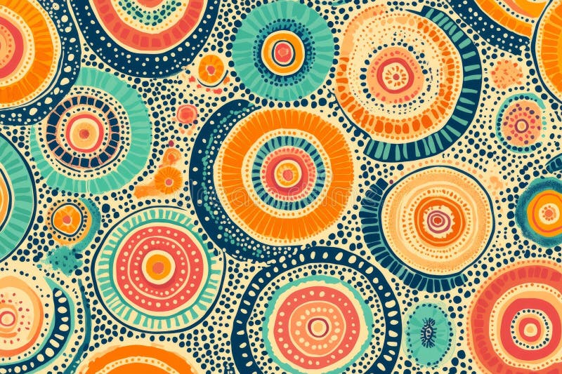 Tribal Pattern of Australian Aboriginal Stock Photo - Image of colorful ...