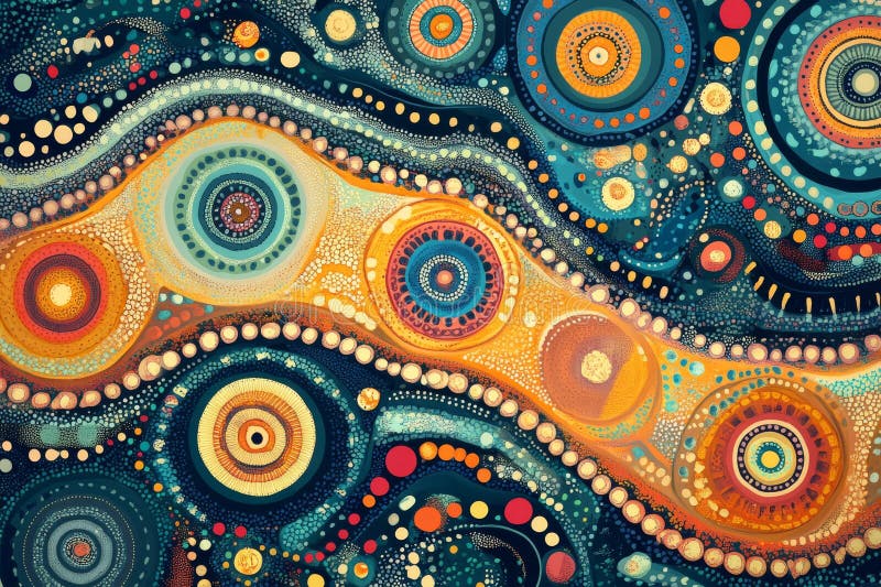 Tribal Pattern of Australian Aboriginal Stock Photo - Image of abstract ...