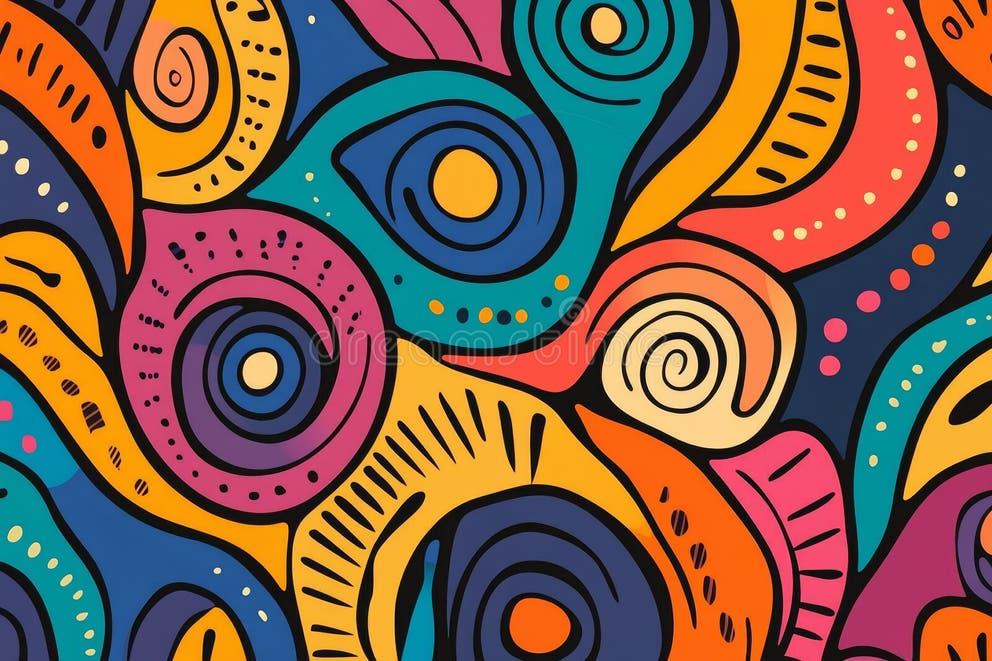 Tribal Pattern of Australian Aboriginal Stock Photo - Image of symmetry ...