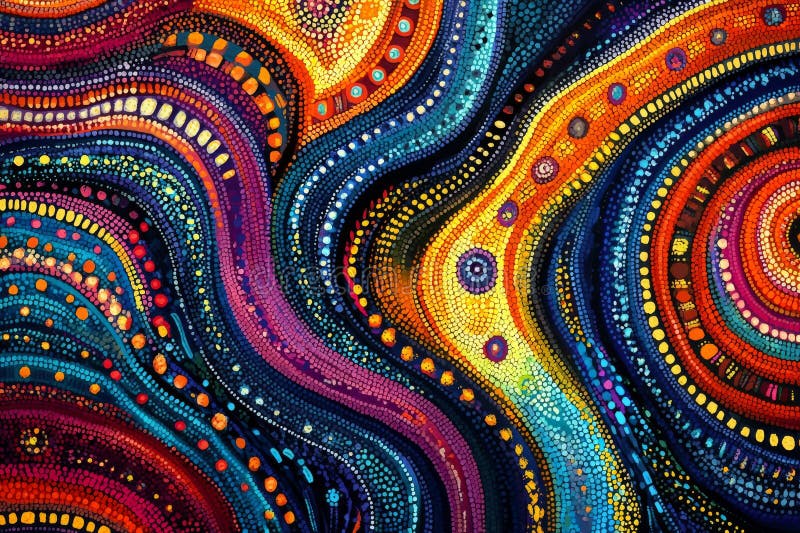 Australian Aboriginal Tribal Pattern Stock Photo - Image of authentic ...