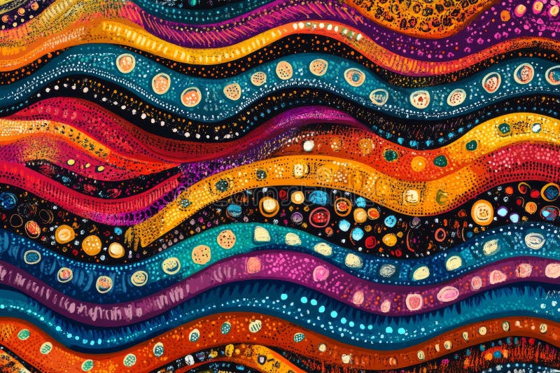 Tribal Pattern of Australian Aboriginal Stock Photo - Image of ...