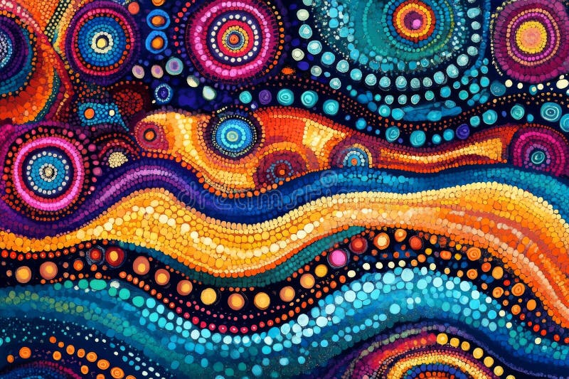 Tribal Pattern of Australian Aboriginal Stock Image - Image of original ...