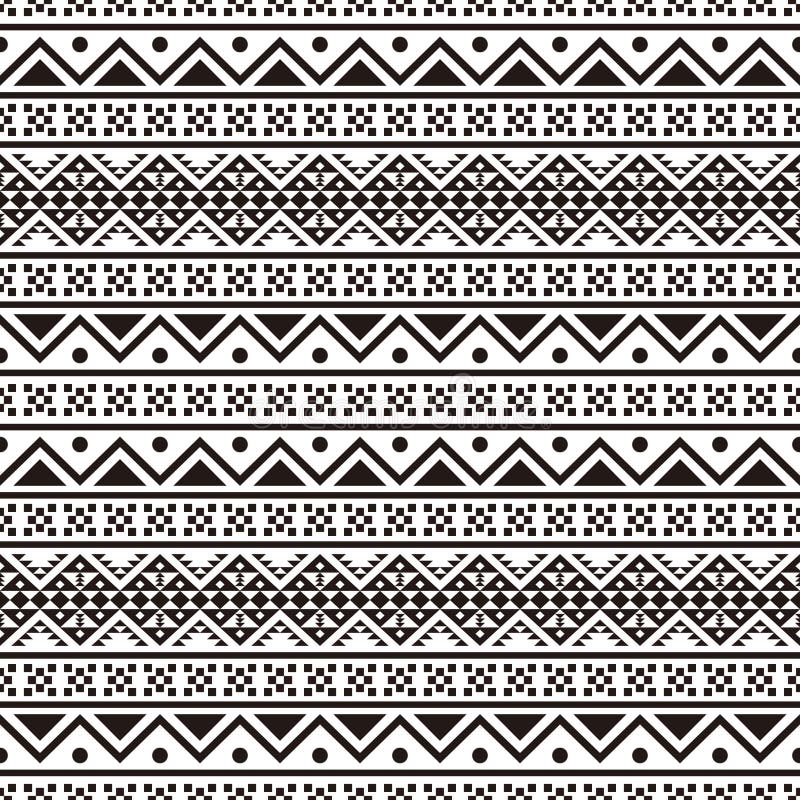 Tribal Pattern Vector Black White Color Stock Vector - Illustration of ...