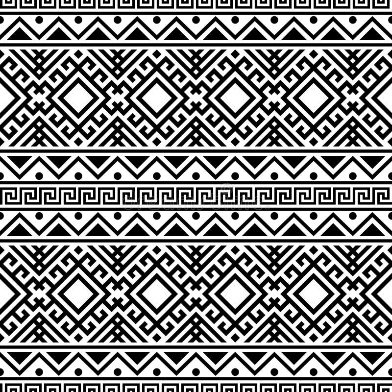 Tribal Pattern Vector Black White Color Stock Vector - Illustration of ...