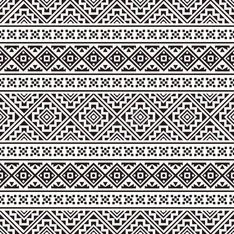 Tribal Pattern Vector Black White Color Stock Vector - Illustration of ...