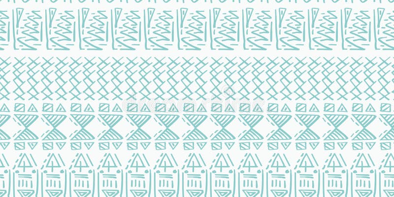 Tribal Pattern Vector. Seamless Ethnic Handmade with Stripes Vector ...