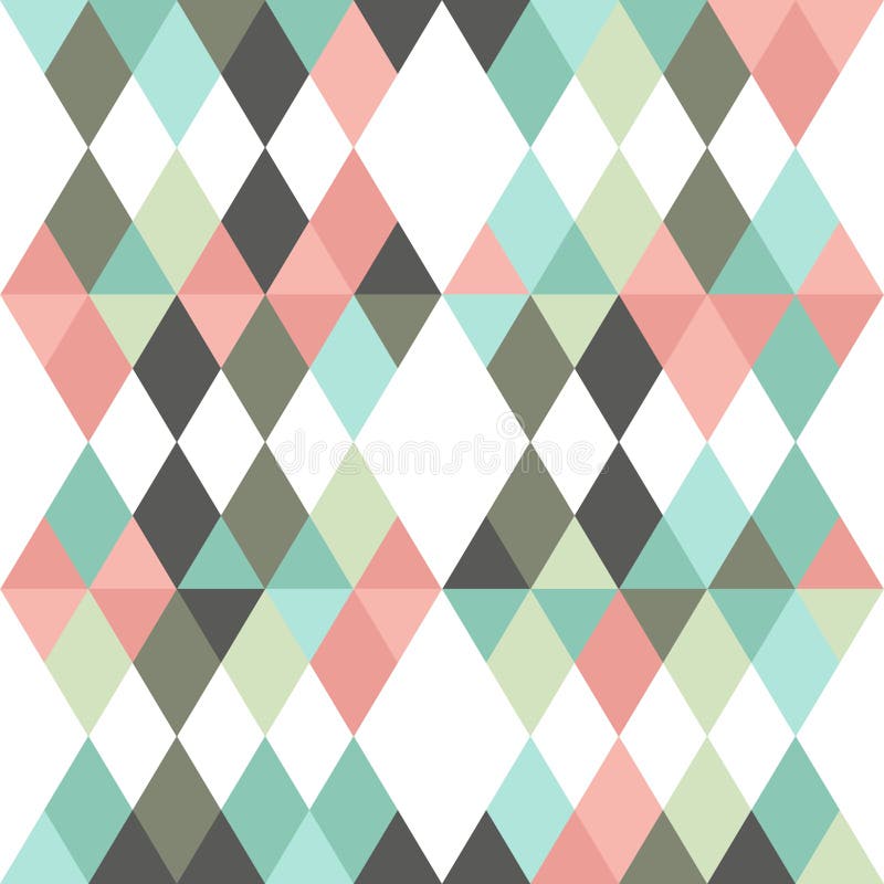 Tribal Rhombus Seamless Pattern Stock Vector - Illustration of ...