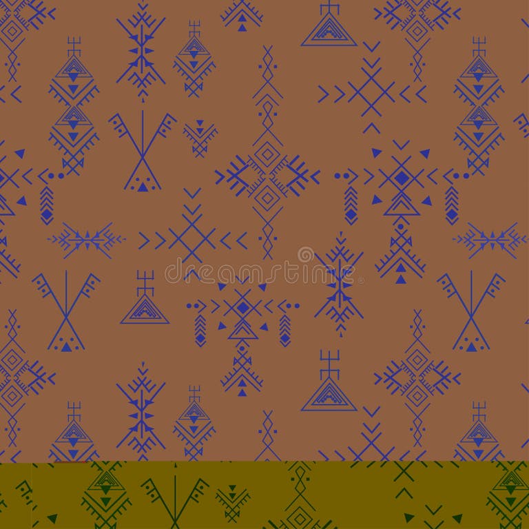 Tribal Seamless Pattern - Berber Native Signs ,ethnic Background Stock ...