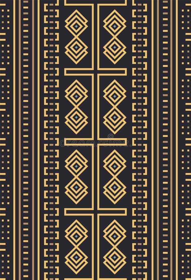 Tribal Seamless Pattern. Ethnic Geometric Vector Background. Aztec or ...