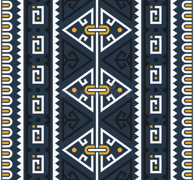 Tribal Seamless Pattern. Ethnic Geometric Vector Background. Aztec ...