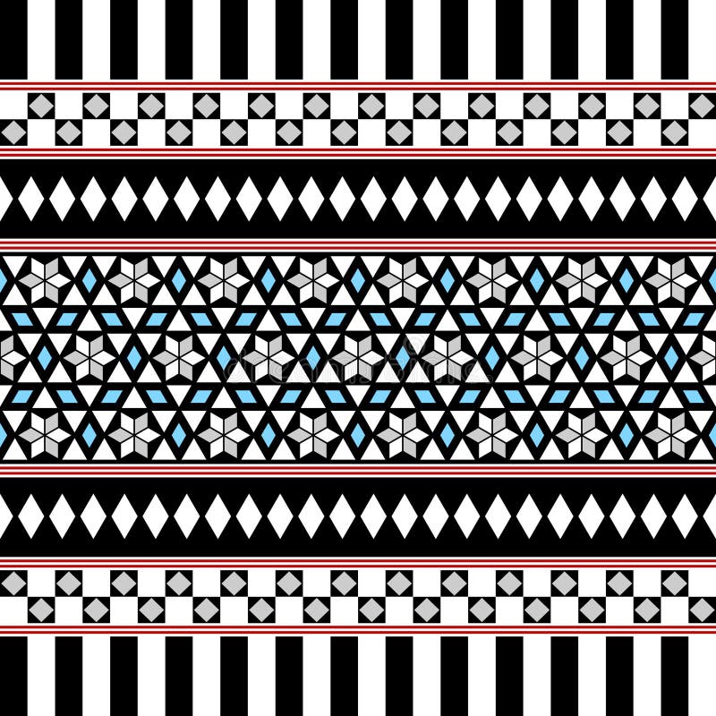 Tribal Seamless Pattern stock vector. Illustration of hexagons - 52422506