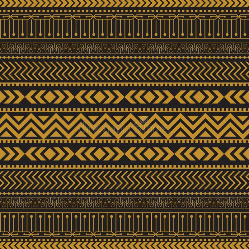Tribal Seamless Pattern Geometric Seamless Stock Vector - Illustration ...
