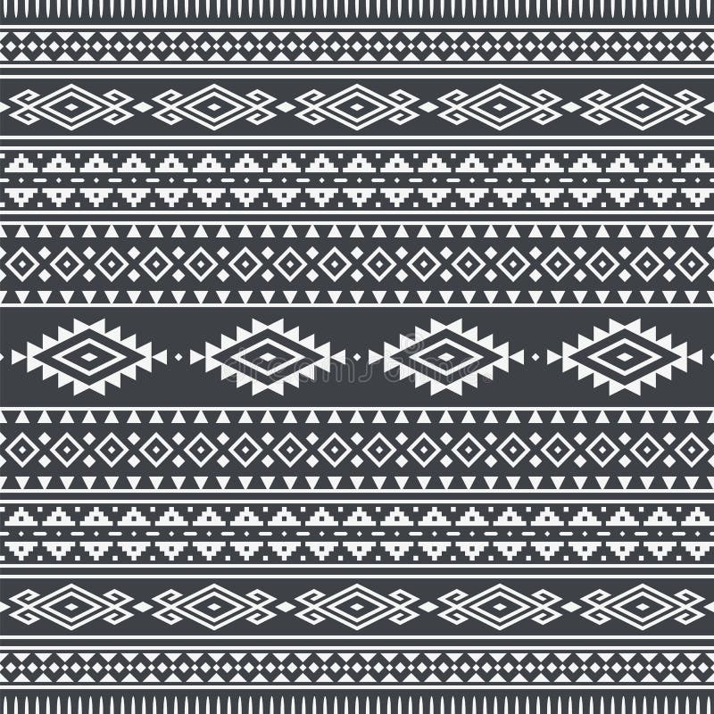 Tribal Seamless Pattern. Monochrome Ethnic Geometric Vector Background ...