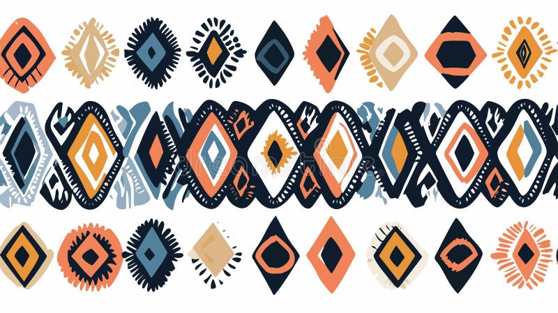 Tribal Seamless Pattern Vector Illustration Stock Vector - Illustration ...