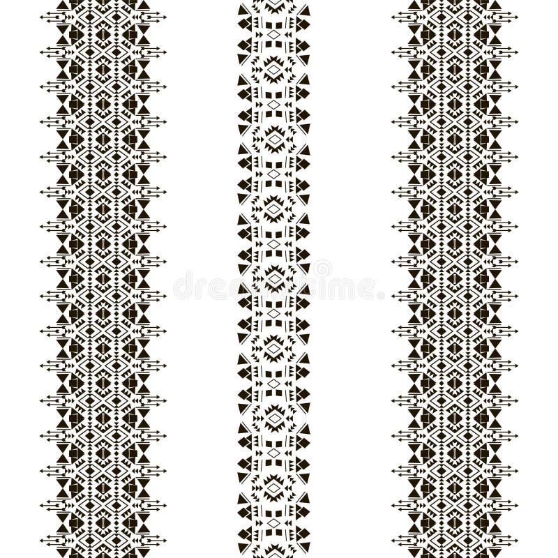 Tribal Seamless Pattern Vertical Stock Illustration - Illustration of ...