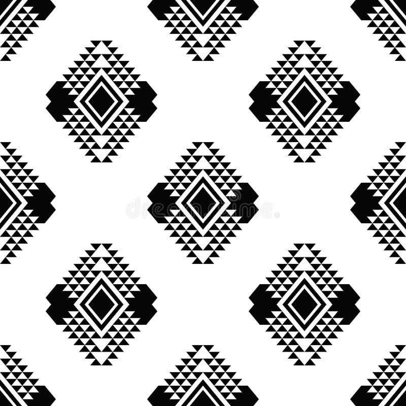 Tribal Seamless Repeat Pattern. Border Style Vector Illustration. Black ...