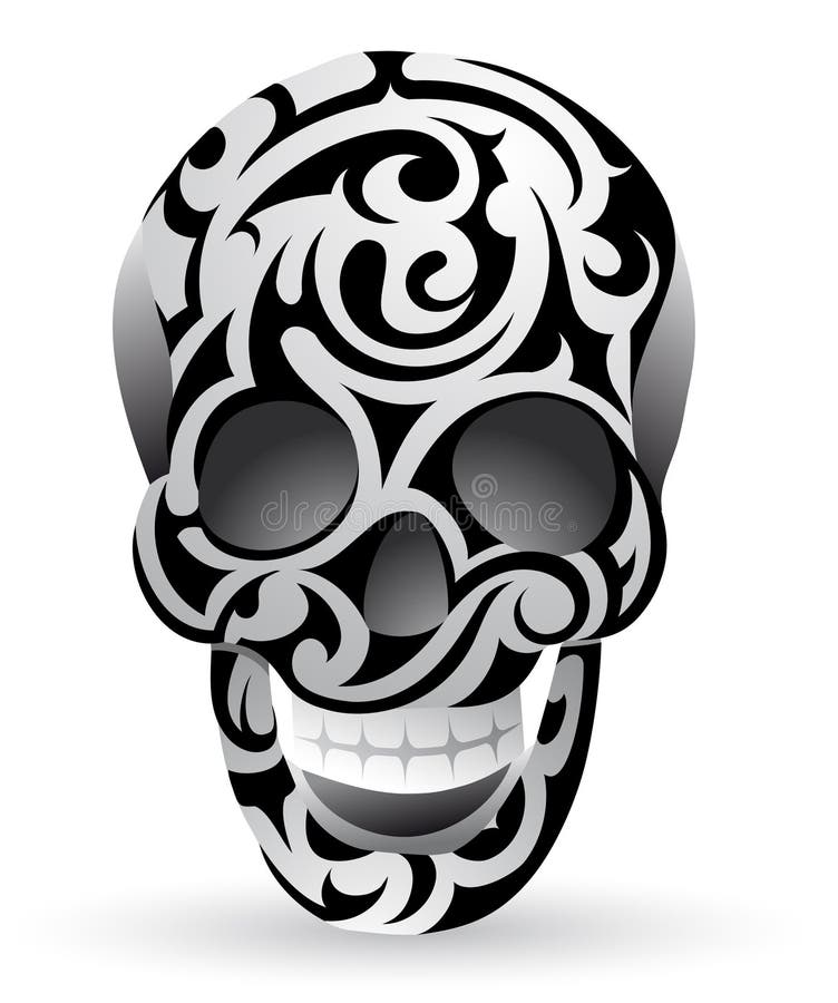 Tribal Skull head stock vector. Illustration of decorative - 71464612