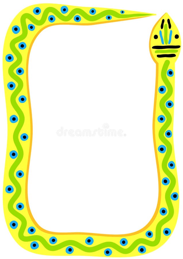 Tribal Snake Frame Border stock photo. Illustration of beautiful - 30691834