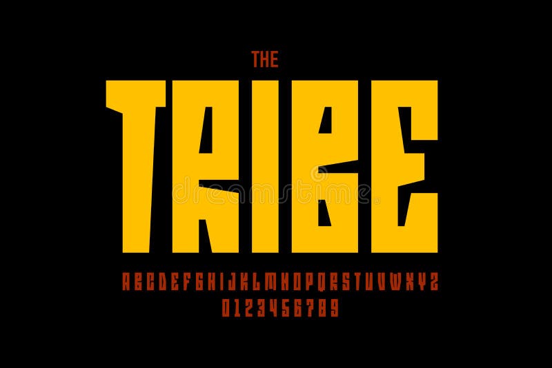 Tribal style font stock vector. Illustration of boho - 180404994