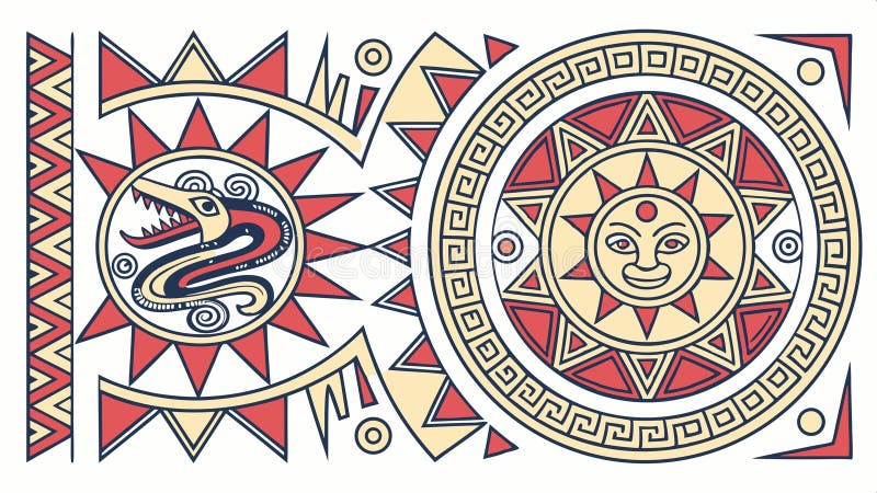 Tribal Sun Pattern Design, Ethnic Art, Geometric Sun Motif Vector ...