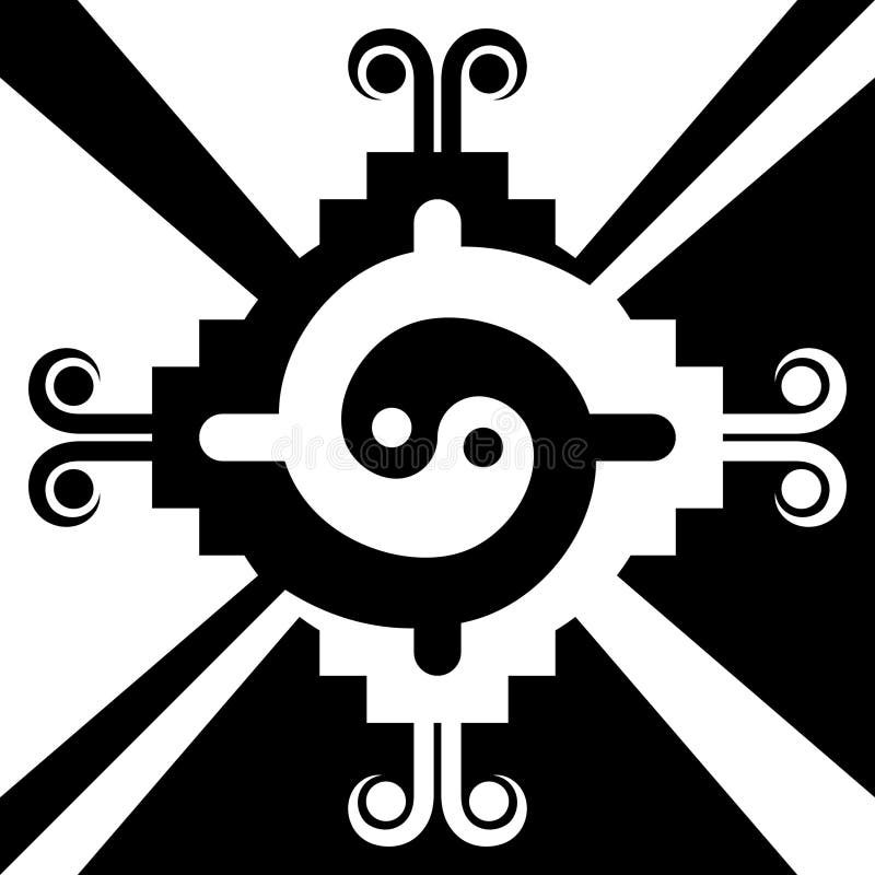 Tribal Symbol of Aztec Civilization Stock Vector - Illustration of ...