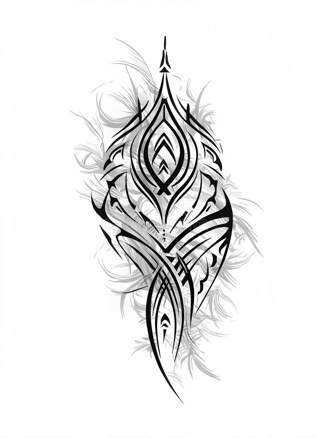 Tribal Tattoo Art Design. Ready for Use Stock Illustration ...