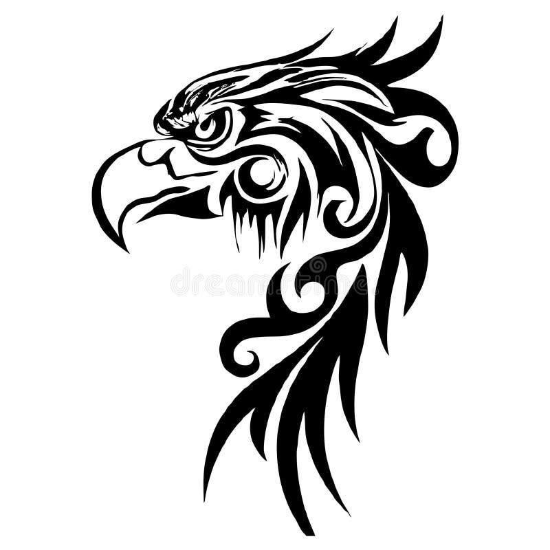 Tribal Tattoo Flying Eagle Design Stock Vector - Illustration of modern ...