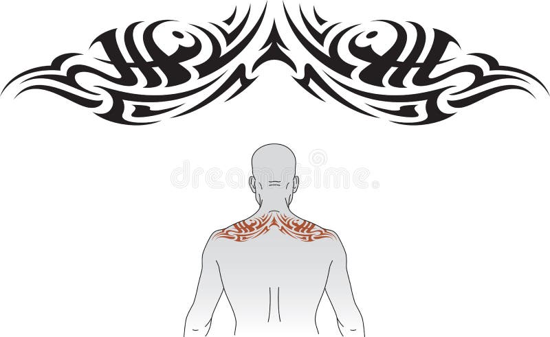 Tribal Back Tattoo Stock Illustrations – 802 Tribal Back Tattoo Stock ...
