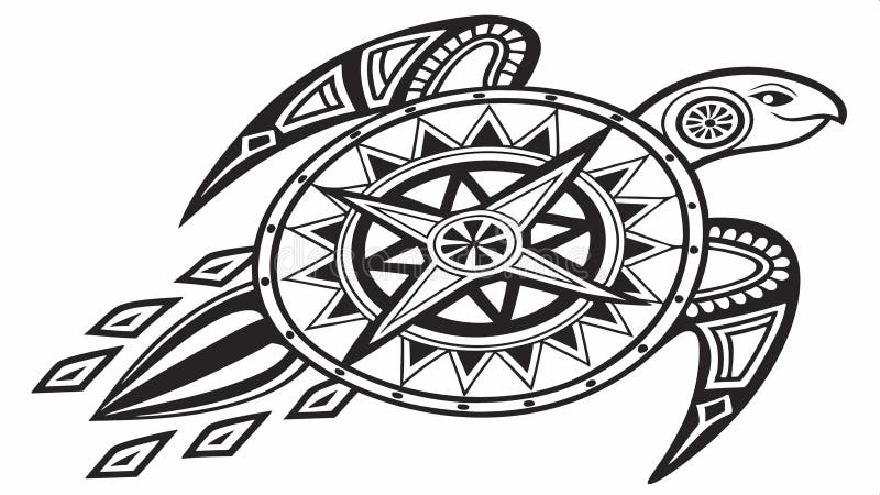 Tribal Turtle Illustration, Ethnic Pattern, and Animal Art Design ...