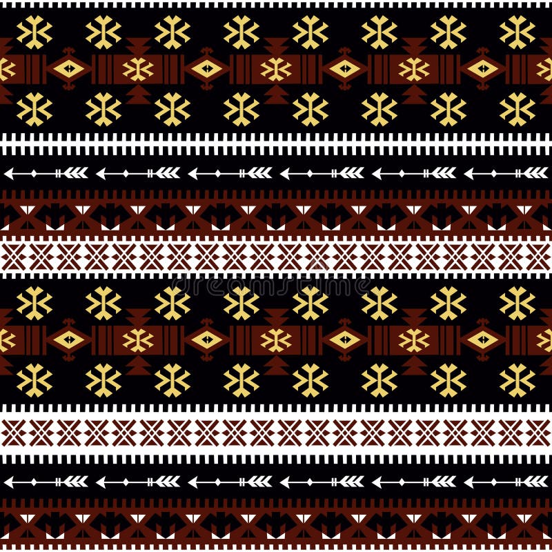 Tribal Vector Seamless Background . Stock Vector - Illustration of ...