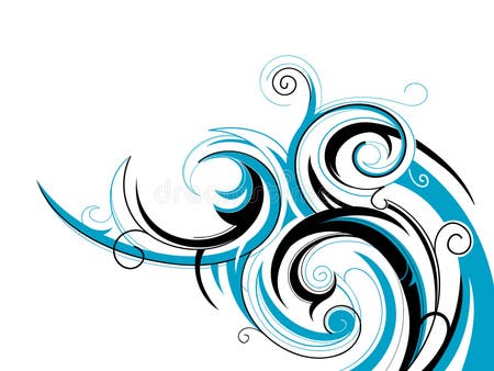 Tribal wave pattern stock vector. Illustration of artistic - 13439010