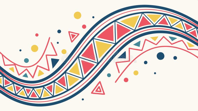 Tribal Wave Pattern, Ethnic Decorative Vector Design Element Generative ...