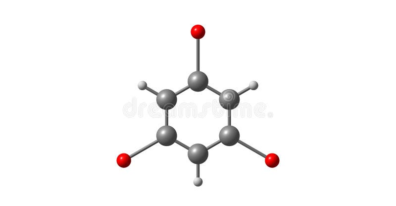 1,3,5-Tribromobenzene Molecular Structure Isolated on White Stock ...