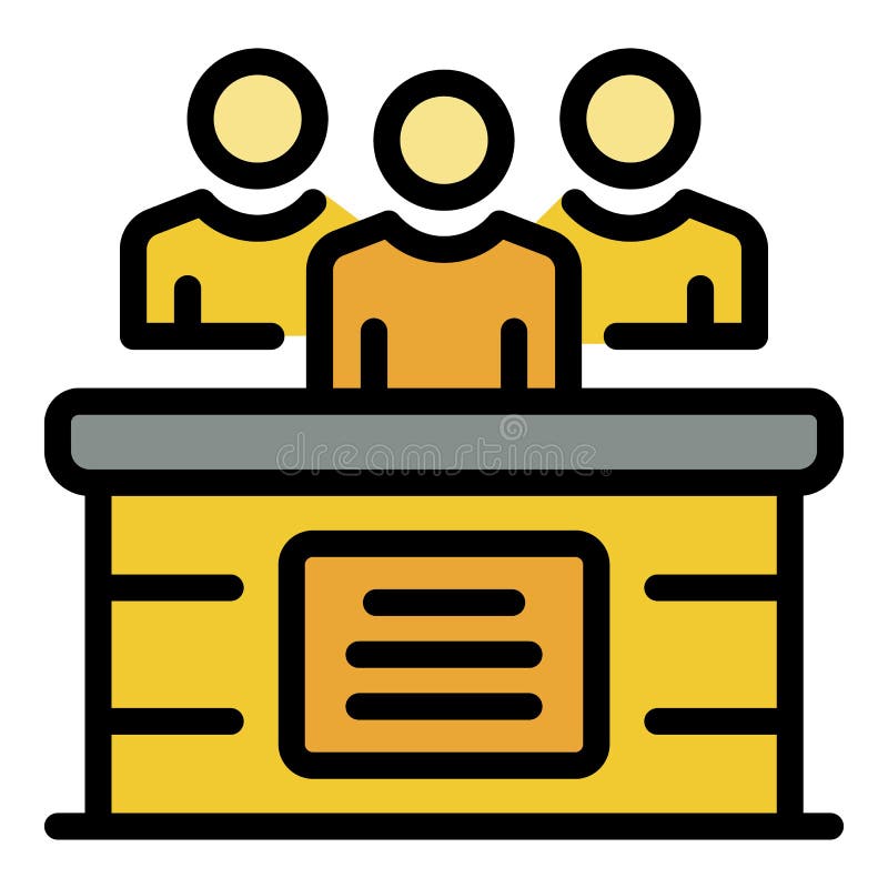 Tribunal Justice Icon Color Outline Vector Stock Vector - Illustration ...