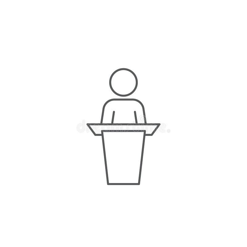 Tribune Orator Speech Vector Icon Symbol Isolated on White Background ...