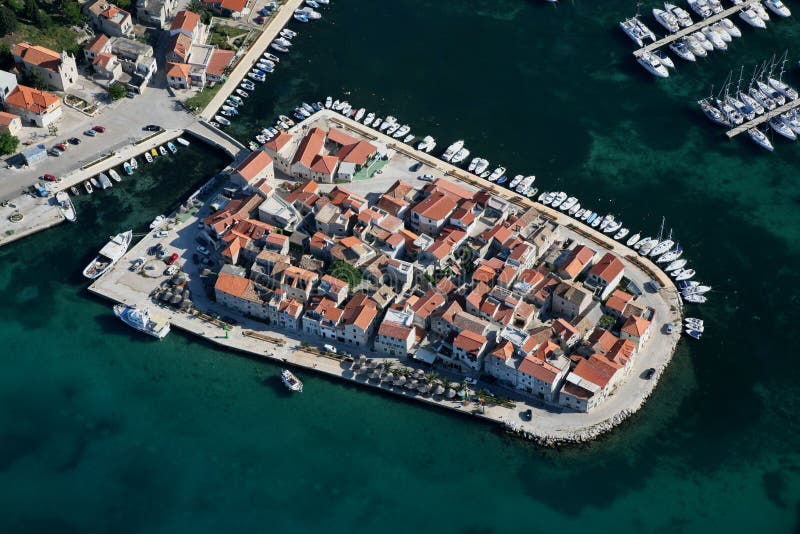 Tribunj Croatia stock image. Image of town, bridge, tribunj - 7352079