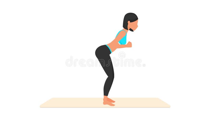 Triceps Kickbacks Exercise Tutorial. Female Workout on Mat Stock Video ...