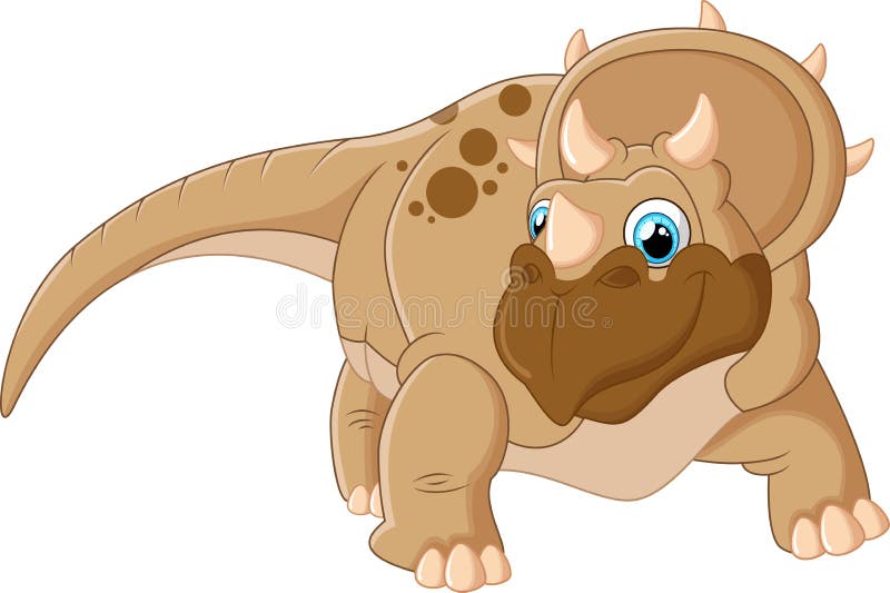 Cute Baby Triceratops Cartoon Stock Vector - Illustration of comic ...