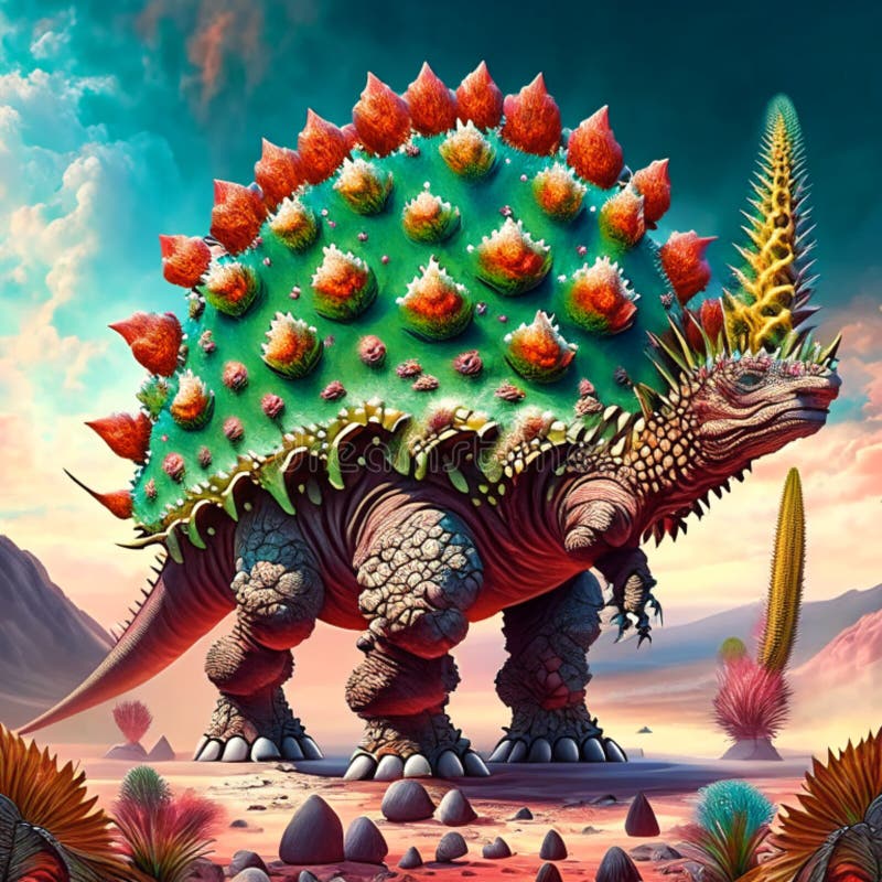 Triceratops Dinosaur, 3d Rendering. Computer Digital Drawing Stock ...