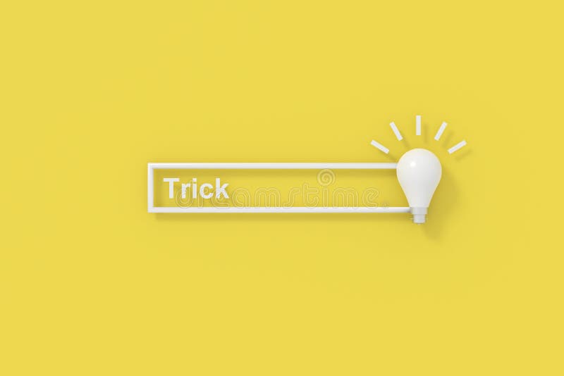 Trick Banner Design. 3D Rendering Stock Illustration - Illustration of ...