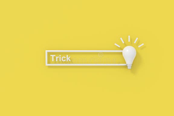 Trick Banner Design. 3D Rendering Stock Illustration - Illustration of ...