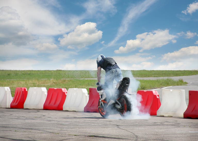 Trick on motorcycle stock image. Image of jump, race - 27355803