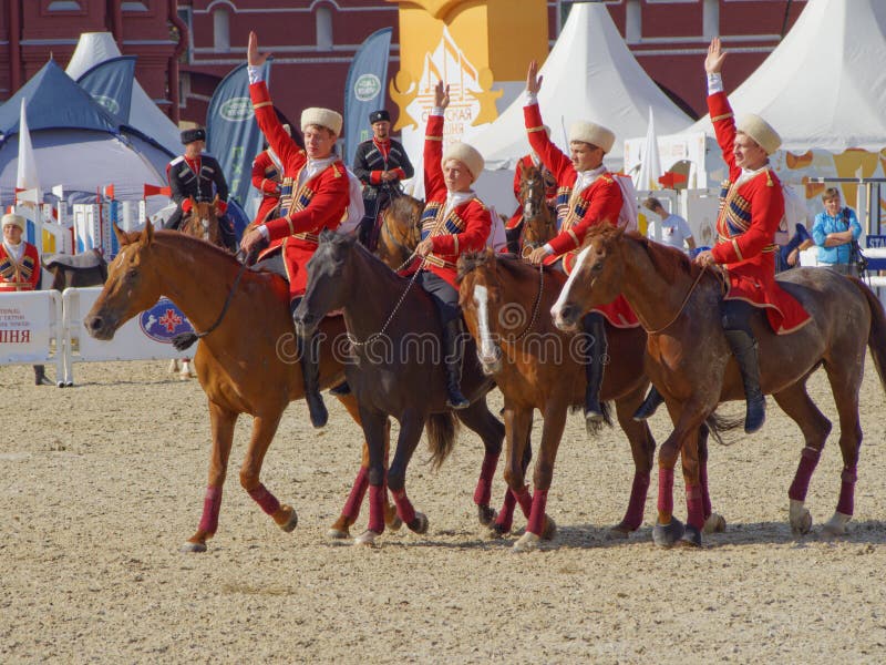 Trick Riding on the Red Square Editorial Image - Image of actions ...