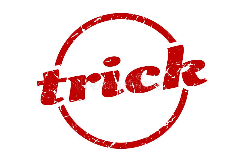 Trick Sign. Trick Round Vintage Stamp Stock Vector - Illustration of ...